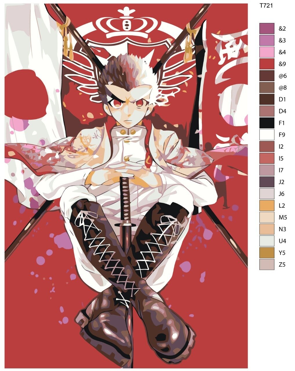 Картина по номерам T721 "Киётака Ишимару. Аниме Данганронпа - Danganronpa " 60x90