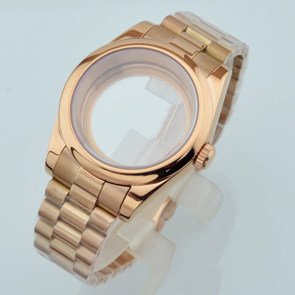 Корпус часов из нержавеющей стали rose gold 36/40 мм для механизмов NH34, NH35, NH36, PT5000, ETA2824, 2836, Miyota 8215, 8205 DEBERT