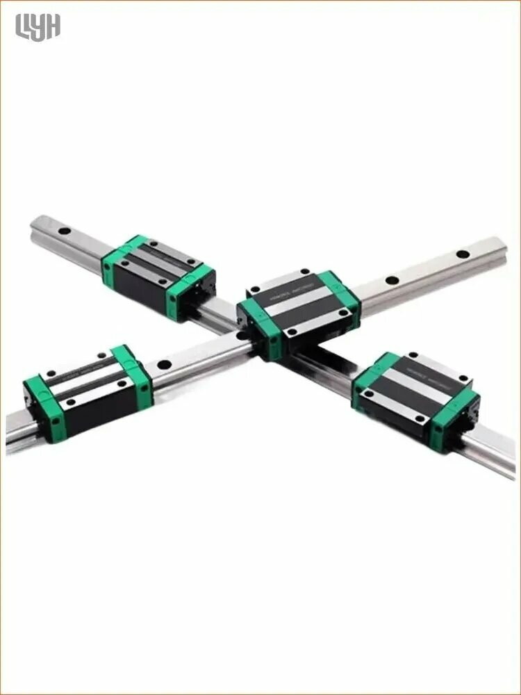 Комплект линейных направляющих HGR15 400мм 2шт + 4шт HGH15CA, с масленками и заглушками, для ЧПУ, 3D-принтера