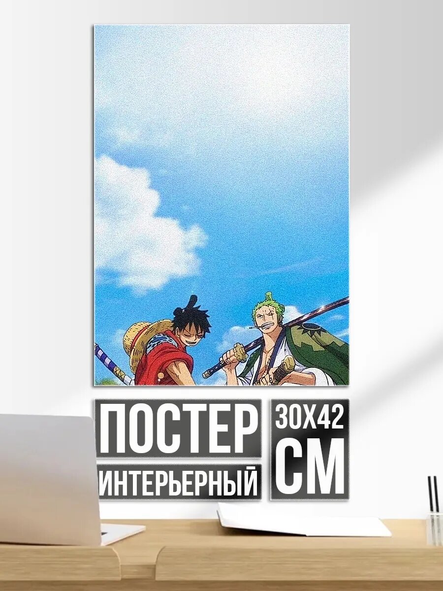 Плакат постер Манки Д. Луффи и Ророноа Зоро