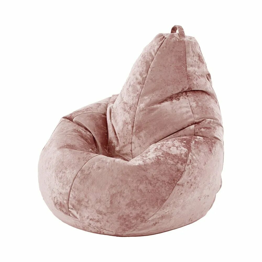Kreslo-Puff Кресло-мешок Груша, Велюр искусственный, Размер XXXXXL, розовый