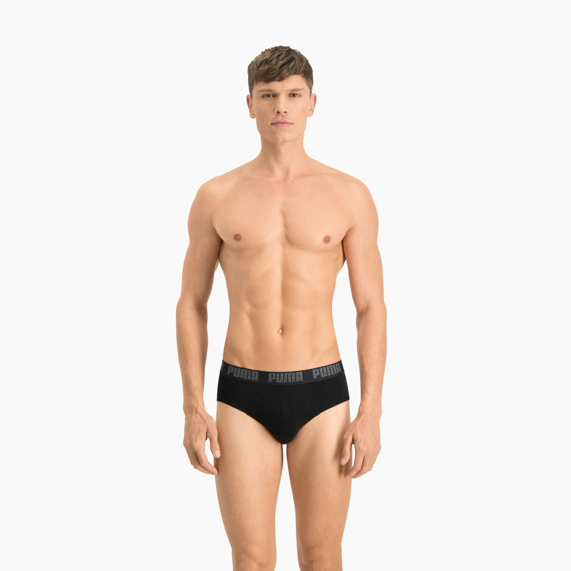 Трусы PUMA Basic Brief 2P, размер S, черный/белый