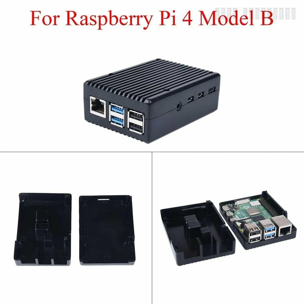 Raspberry Pi 4 чехол из алюминиевого сплава черный металлический защитный корпус охлаждающий корпус для Raspberry Pi 4 модель B