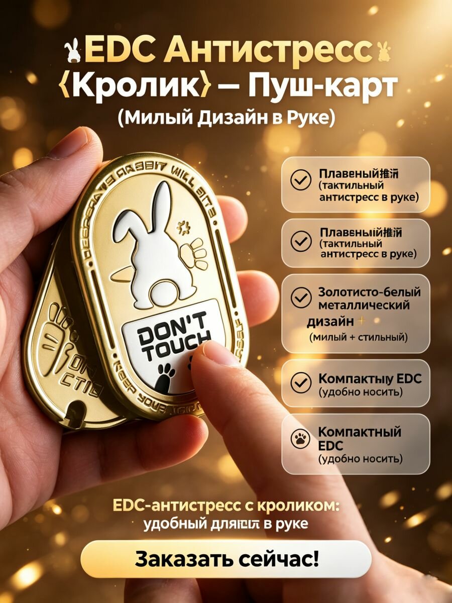 EDC-антистрессовая открытка с милым кроликом Антистрессовые игрушки