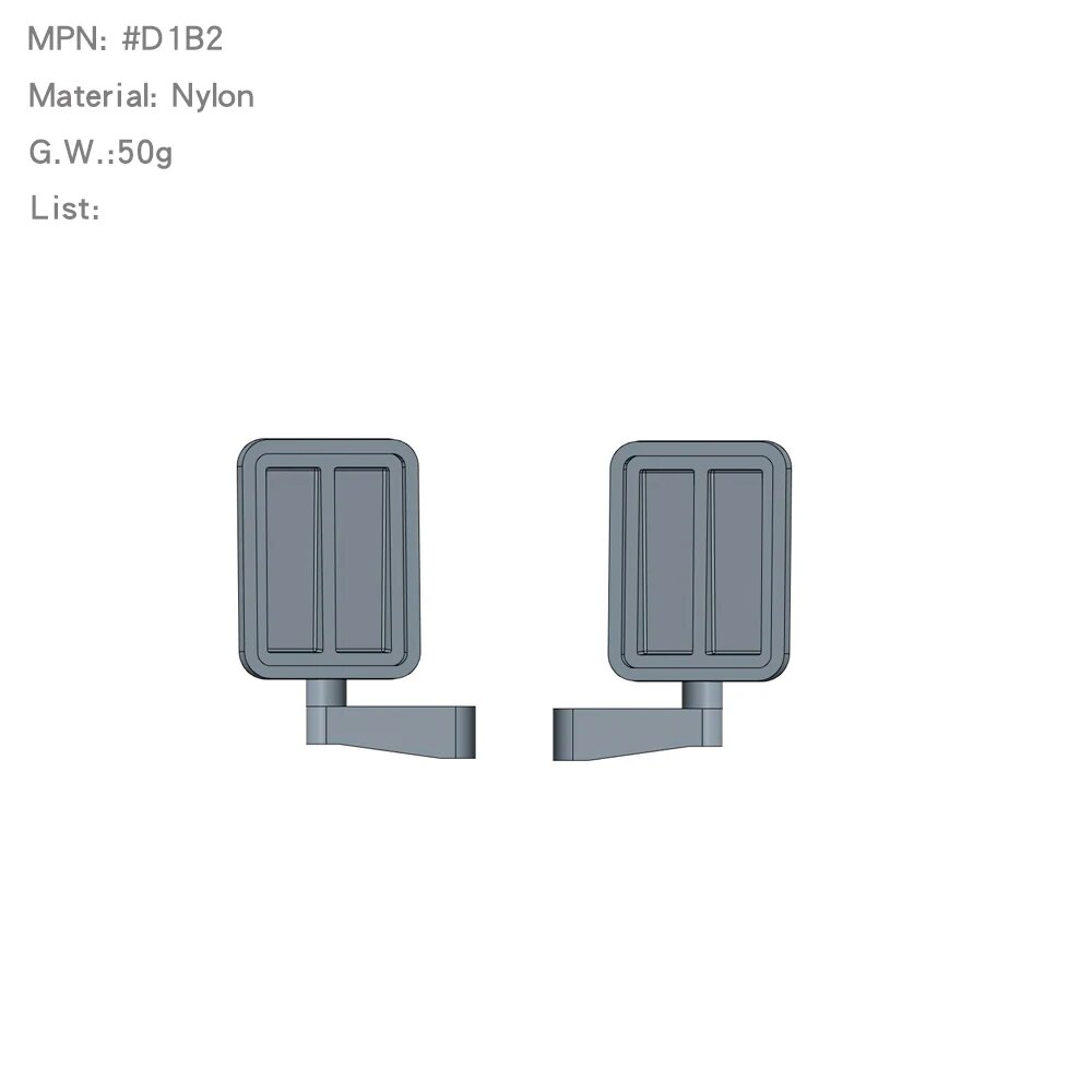 Крепления дверных зеркал Nylon, MPN #D1B2, G. W:50g