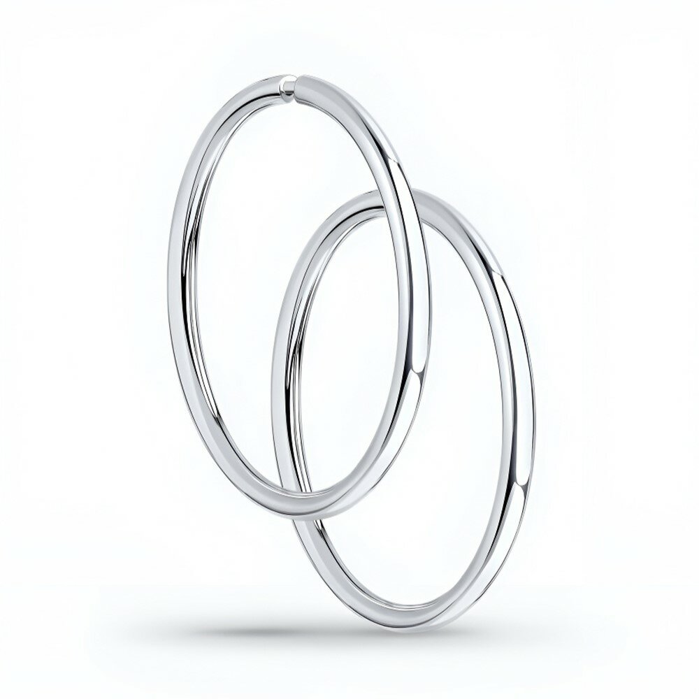 Серьги конго, серебро, 925 проба