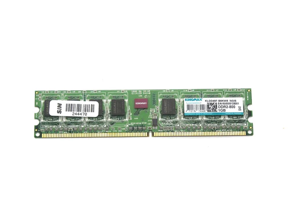 KINGMAX Оперативная память DIMM DDR2 DDR2, 800 МГц, 1 x 1 ГБ (KLDD48F-B8KW5)