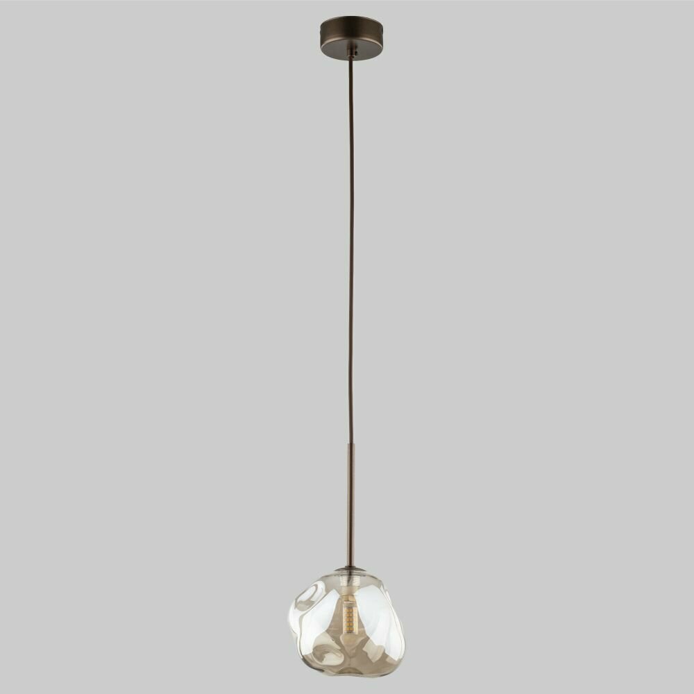 Подвесной светильник со стеклянным плафоном TK Lighting 11025 / подвесной светильник / Lava Brown.