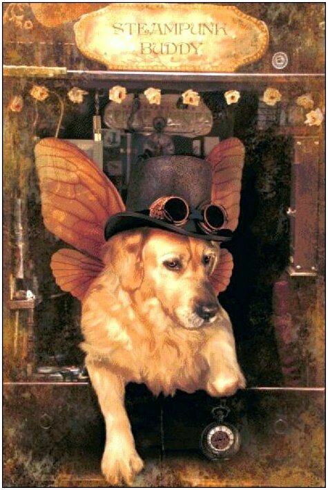 Схема для вышивки крестом HAED Steampunk Buddy/Лабрадор Стимпанк