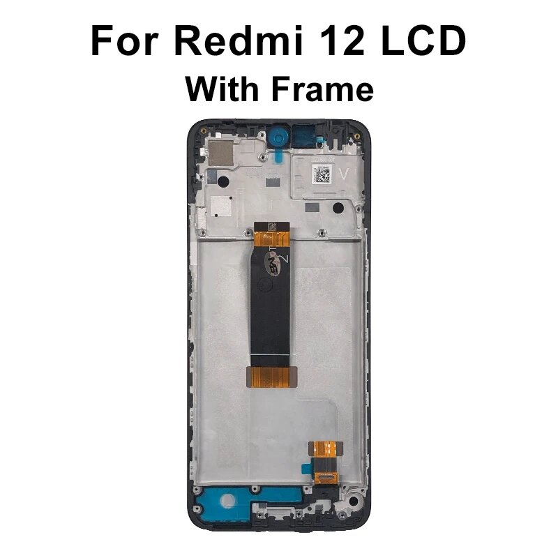 Дисплей LCD для Xiaomi Redmi 12C (22120RN86G) и Poco C55, сенсорный экран-дигитайзер 12 With Frame