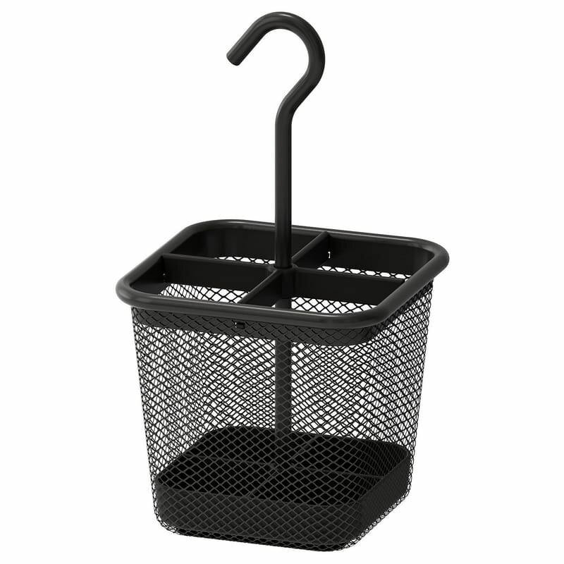 Органайзер для хранения вещей IKEA UPPDATERA 404.331.05, антрацит, 12x12 см