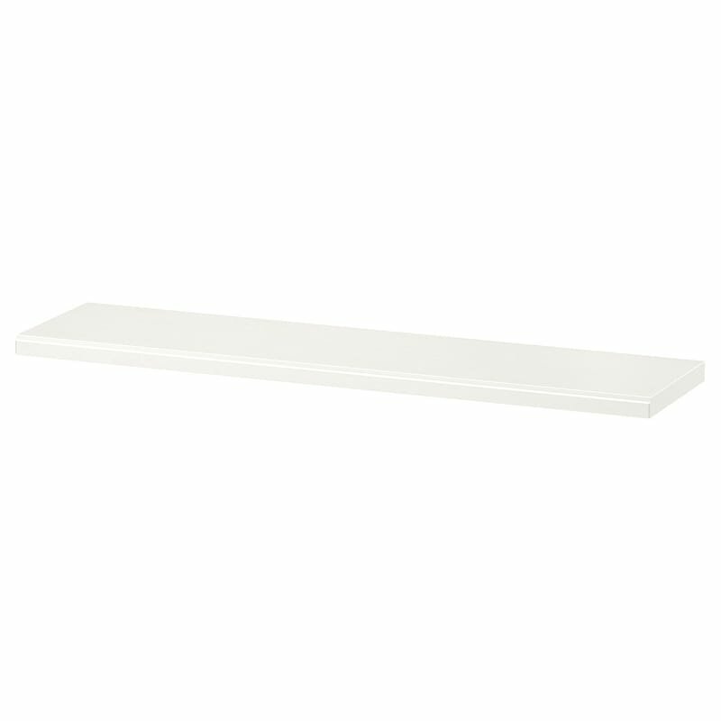 Полка IKEA TRANHULT 304.546.74, белая морёная осина, 80x20 см