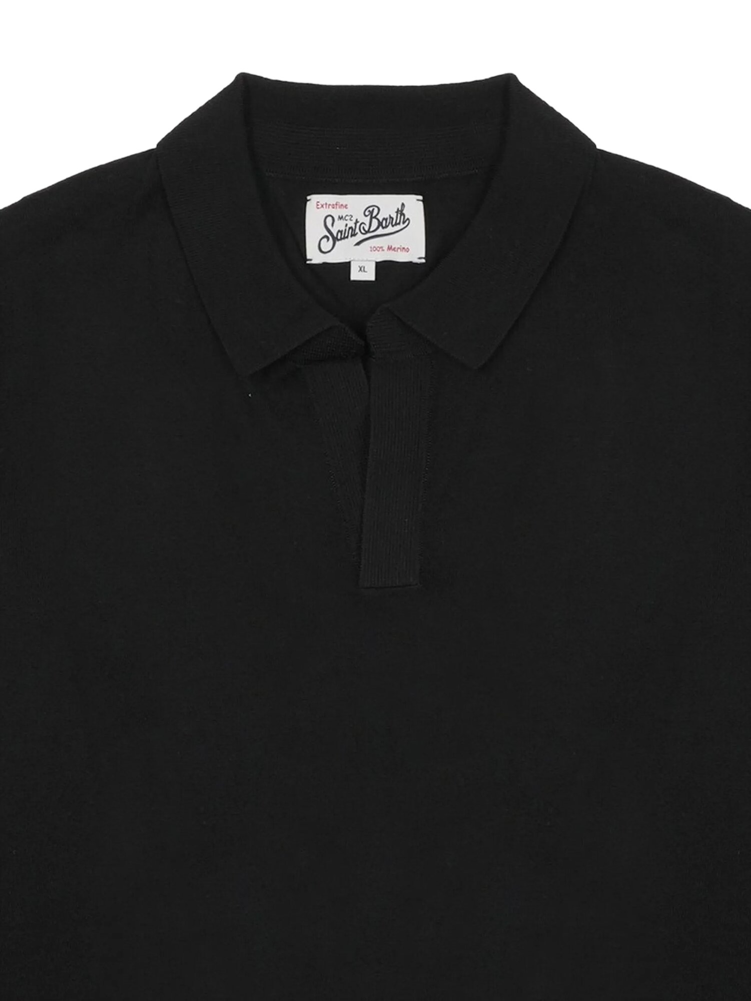 Рубашка MC2 Saint Barth Knitted polo shirt, размер 52, black / black — фото 1