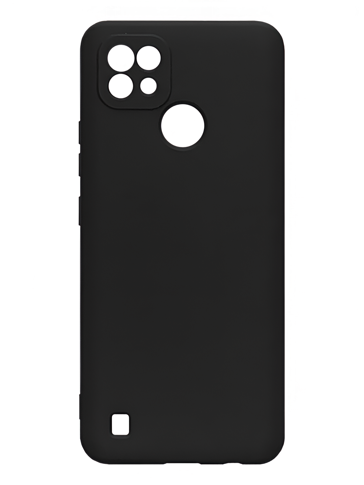 Чехол для Realme C21 с защитой камеры, Premium TPU, матовый черный