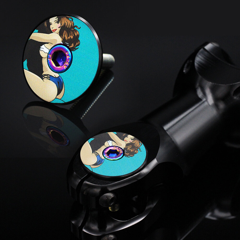28.6mm MTB Road Bike Stem Top Cap Bicycle Headset Cover с болтом из нержавеющей стали, материал алюминиевый сплав, цвет крышки Color A / Color B / Color C / Color D, цвет болта Golden / Colorful, вес 16g/0.6oz, комплект 1 * Headset Cap, 1 * Bolt