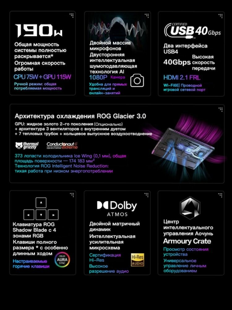 Игровой ноутбук ASUS ROG Strix G16, R9-8940HX, RTX5060,32ГБ/1ТБ, Русская раскладка — фото 1