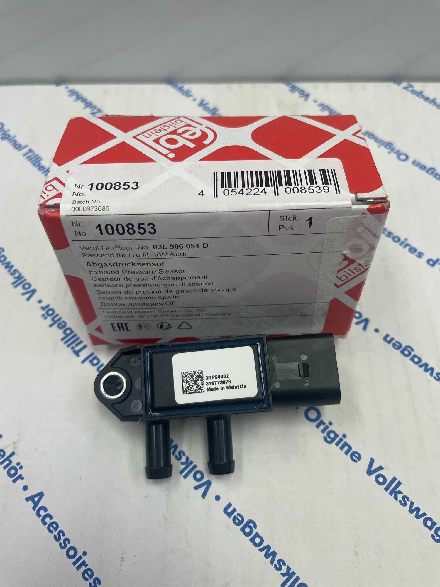 100853 Febi Датчик давления выхлопных газов для VW GOLF VII (2012>)