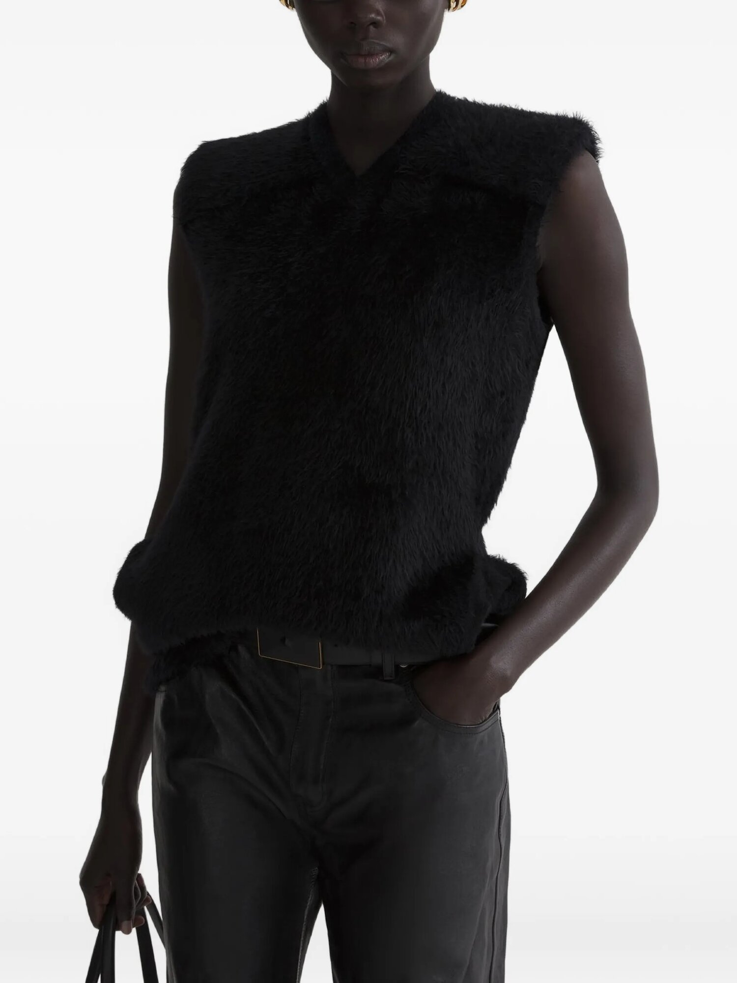 Топ Brushed-knit sleeveless top