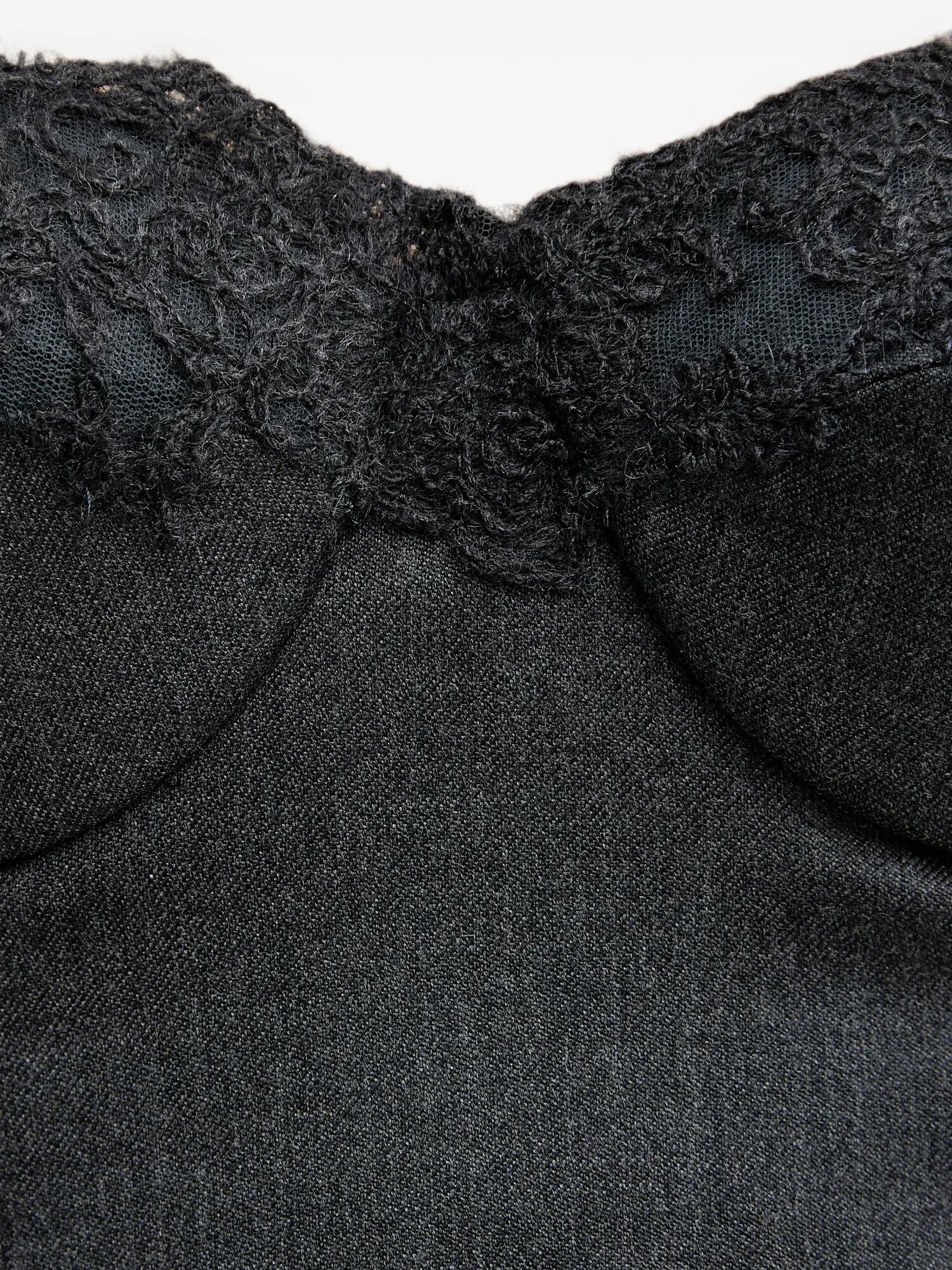 Топ Ermanno Scervino Lace-trimmed strapless top, размер L, серый — фото 1