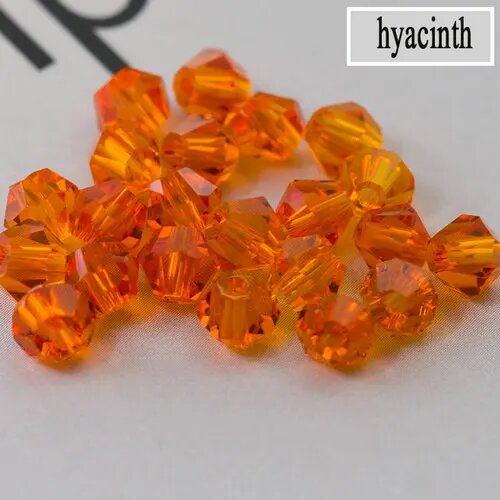 Хрустальные бусины QIAO 4 мм, 1000 шт Оранжевый, hyacinth