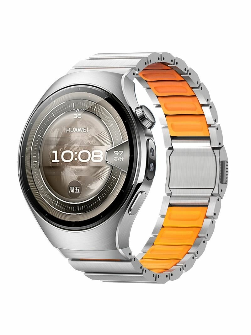 Роскошный титановый ремень для Huawei Watch 5 46 мм металлическая лента для Huawei Watch 5 46 мм бизнес быстрого релиза