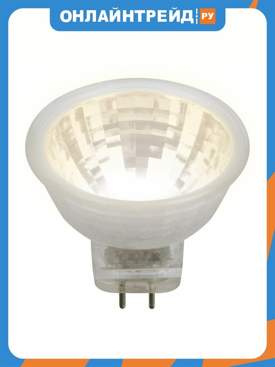 Светодиодная лампа Uniel LED-MR11-3W/WW/GU4/220V GLZ21TR 220V