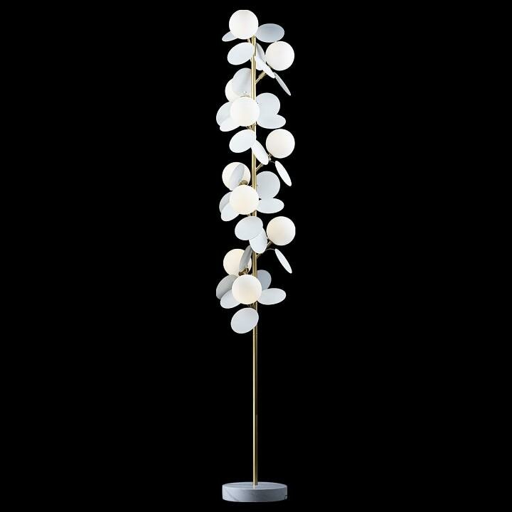 Торшер Loft it Matisse 10008F white цвет плафона подвески Белый, цвет арматуры Золото