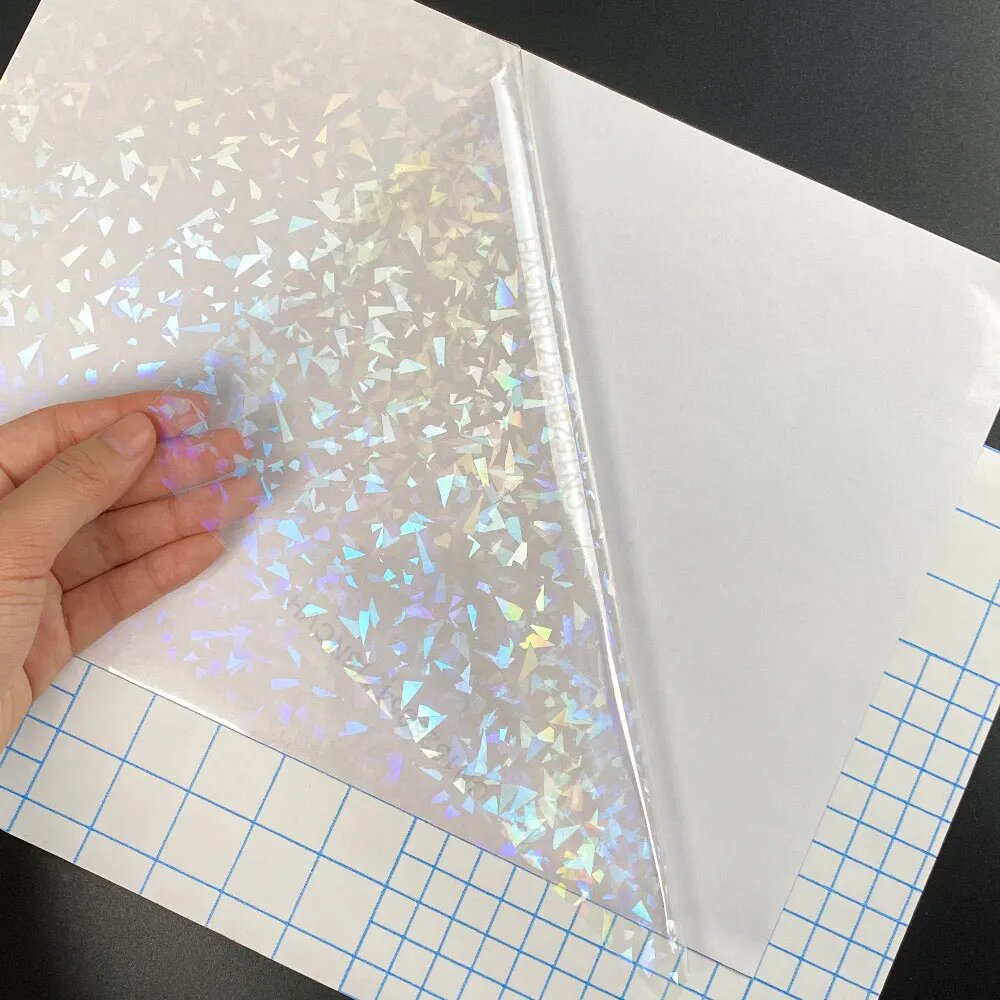 Пленка для холодного ламинирования PVC 50 листов Голубой, 50 Sheets Glass