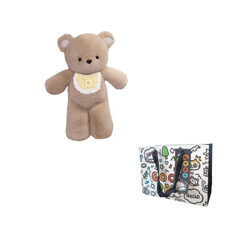 Рюкзак унисекс GONGZHULIANRAN Милый, Бегущий медведь, 47CM EU, Backpack Running Bear+Yellow Checkered Bib