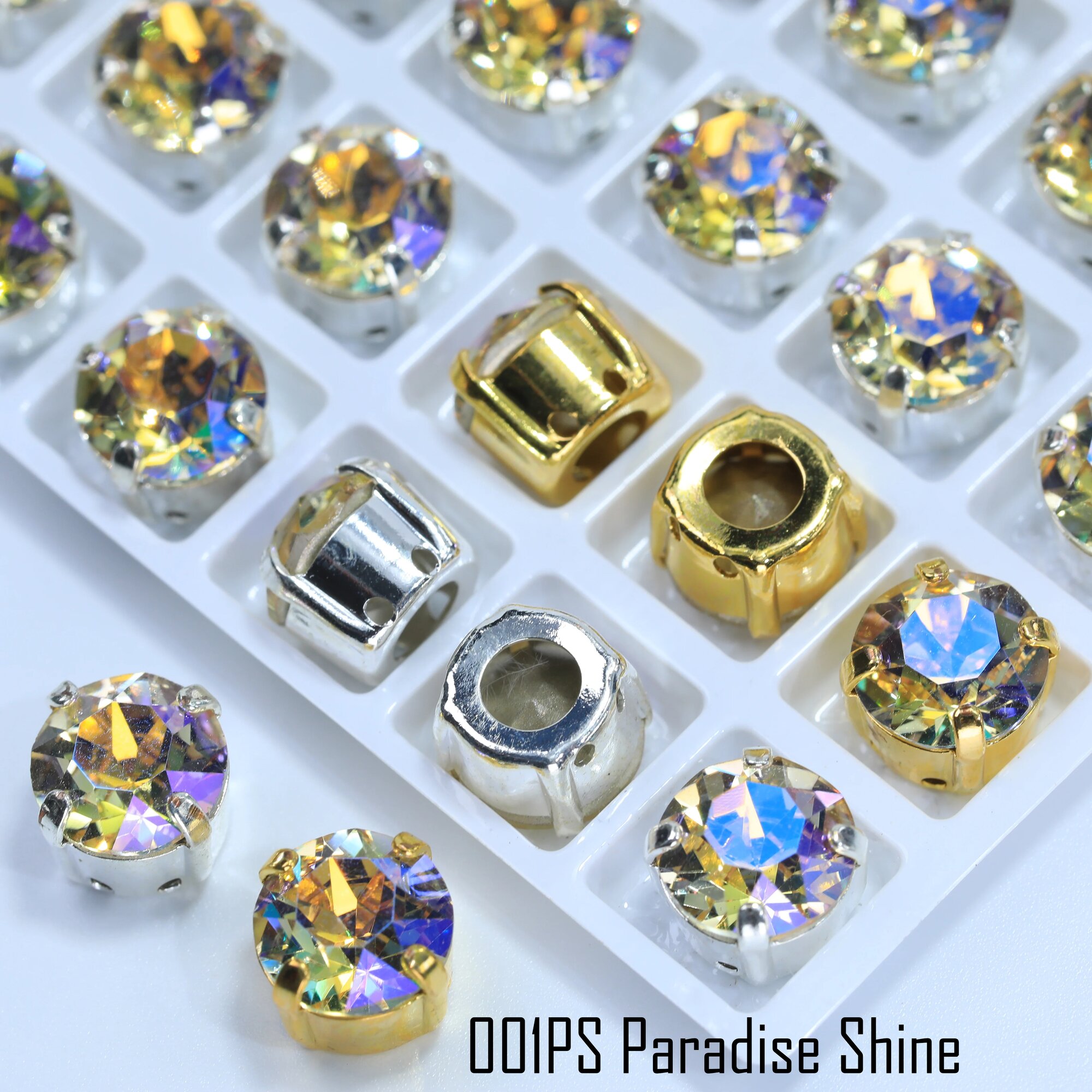 XIRIUS Chaton набор страз для декора Gold Claw, 144Pcs 5.3mm, PS Paradise Shine