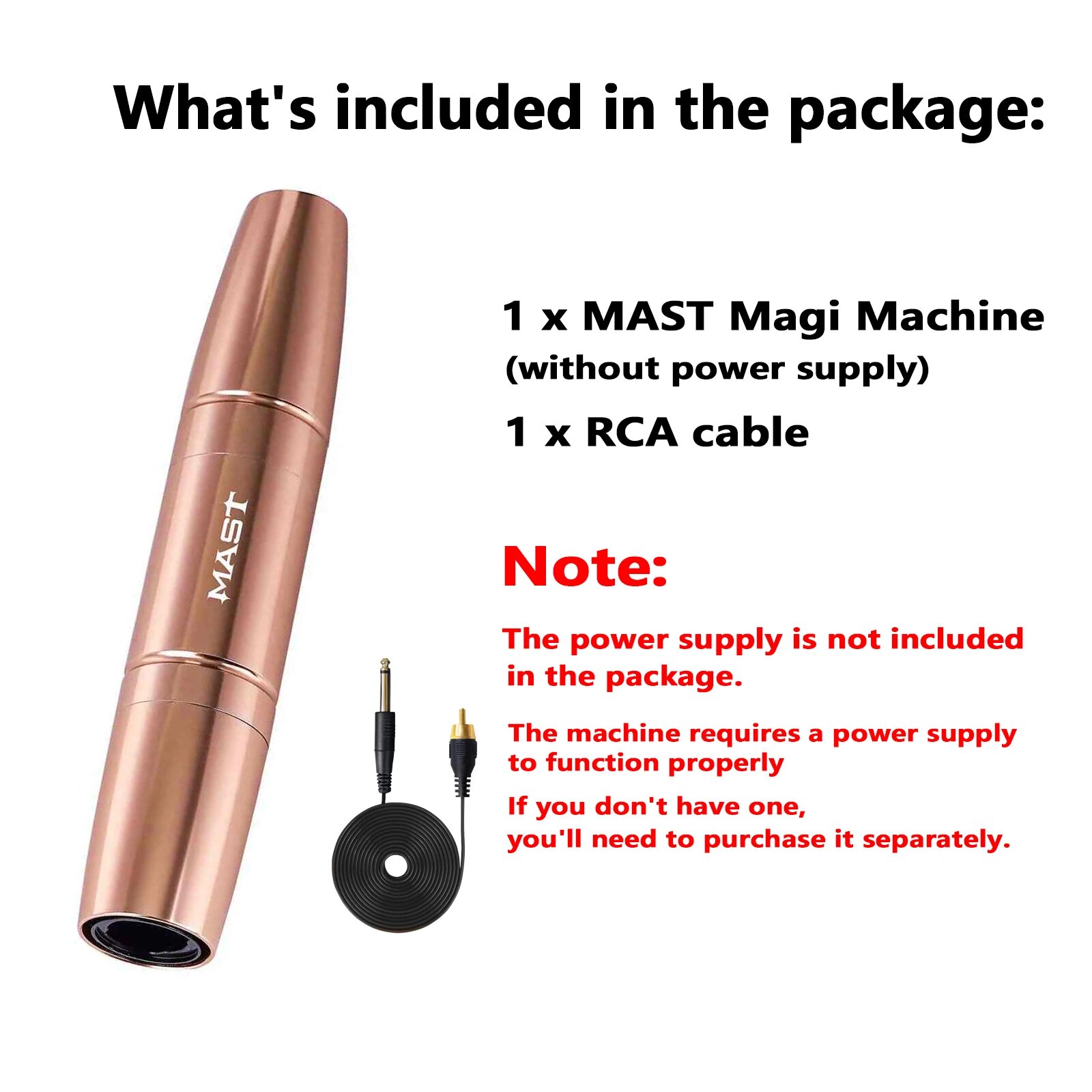 MAST Magi роторная машинка для тату, gold (1 pen)