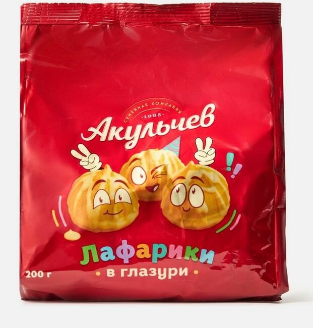Акульчев Лафарики в белой глазури, 200г