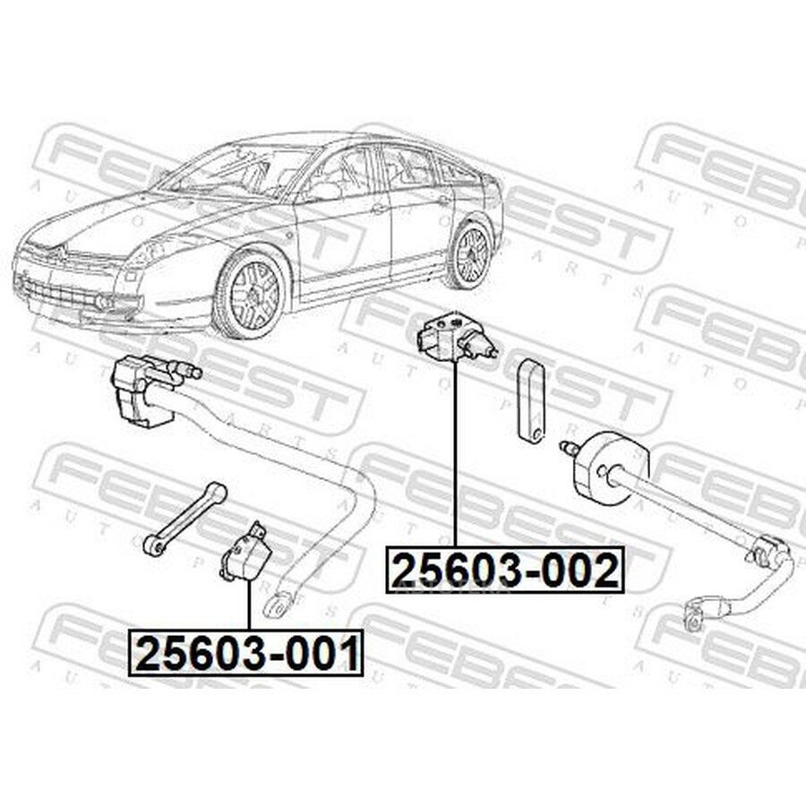 Датчик положения кузова задний CITROEN C5 (X7) 25603-002 FEBEST 25603002