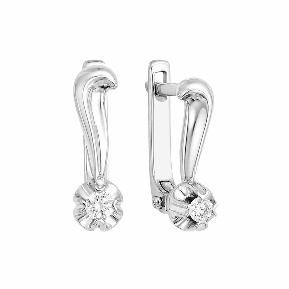 серьги из золота, с бриллиантами