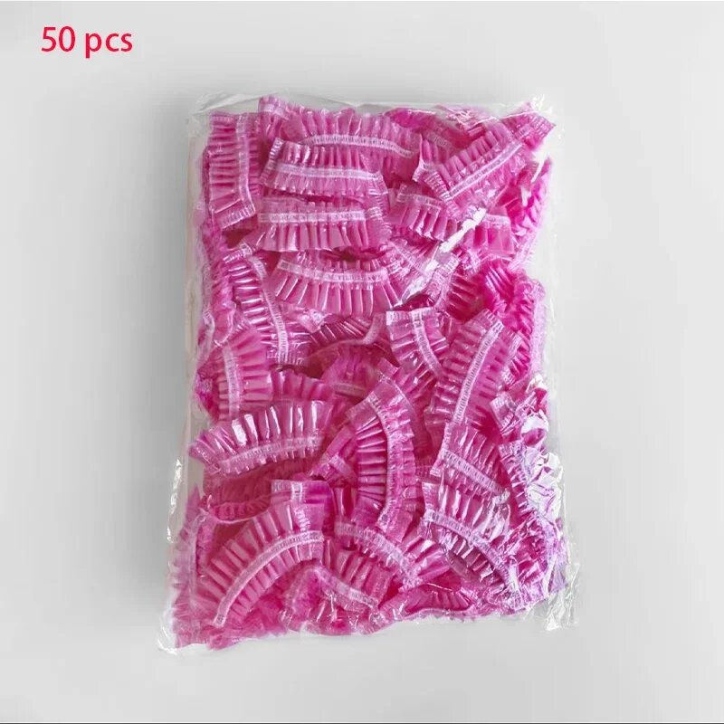 Одноразовые водонепроницаемые шапочки для волос 50 шт. A022-A Pink 50PCS