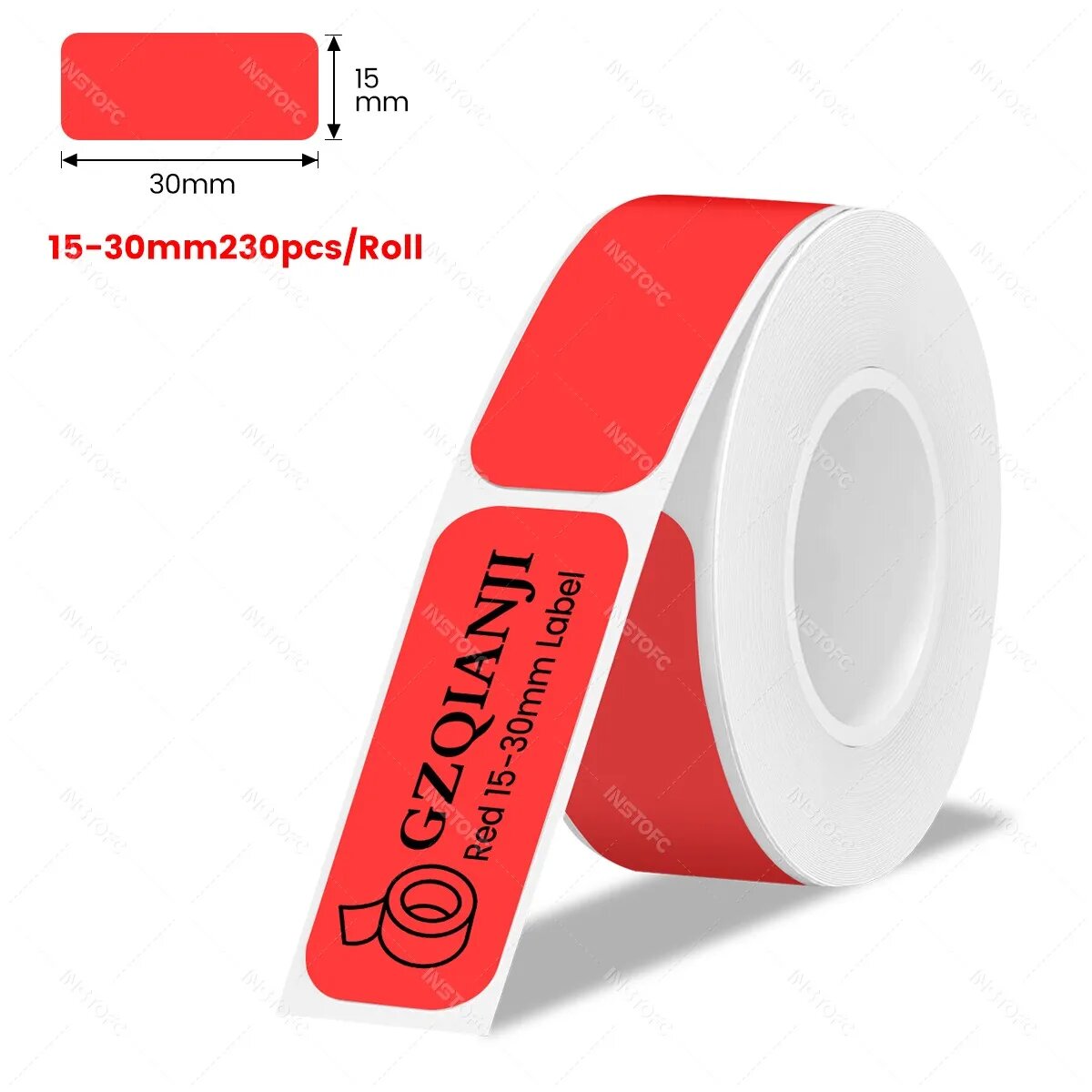 Термоэтикетки 15x30mm Red