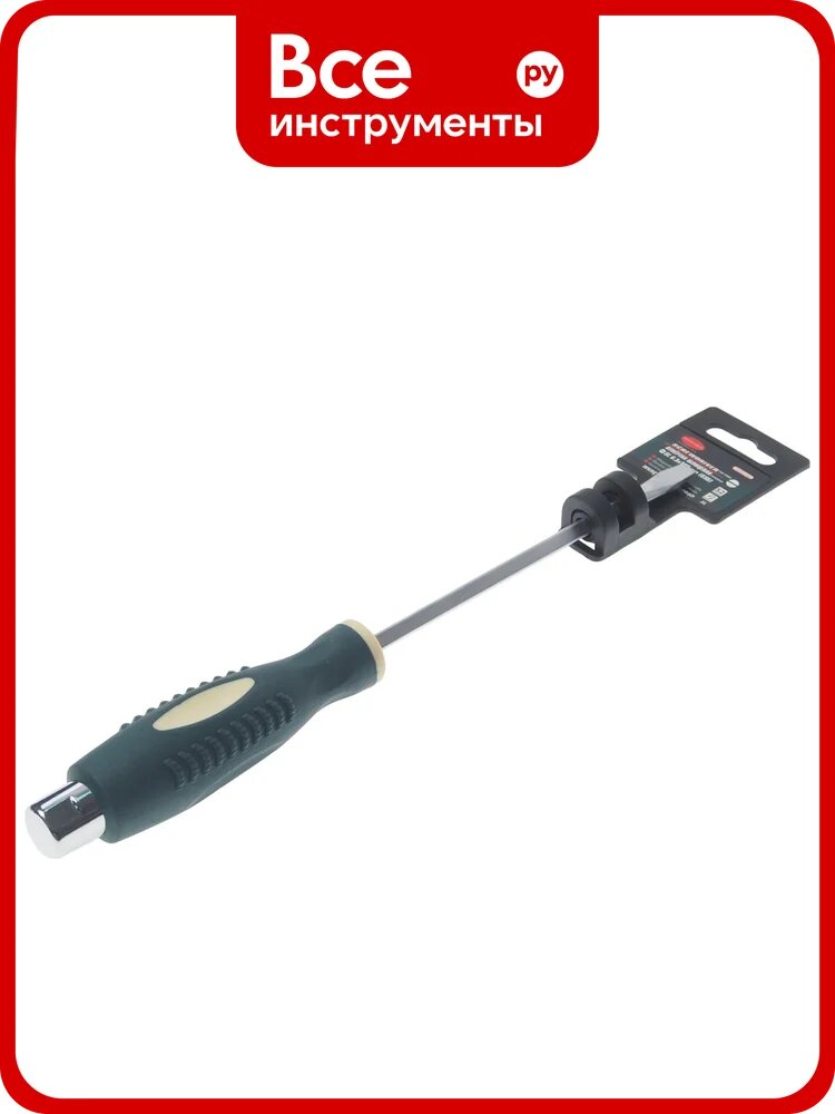 Шлицевая силовая магнитная отвертка Rockforce Profi S2 SL6.5х150мм RF-70265150 (26229) ударный механизм