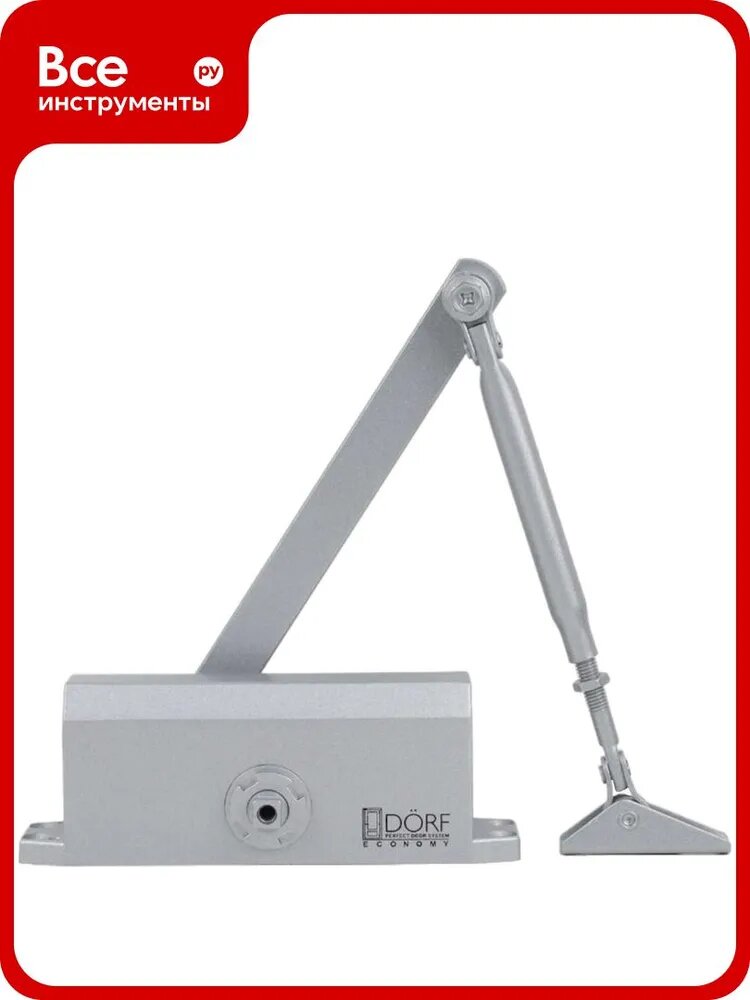 Дверной доводчик DORF economy l-8223 80 кг, серебро, 1 к - 1 шт. eco L8223_silver_eco
