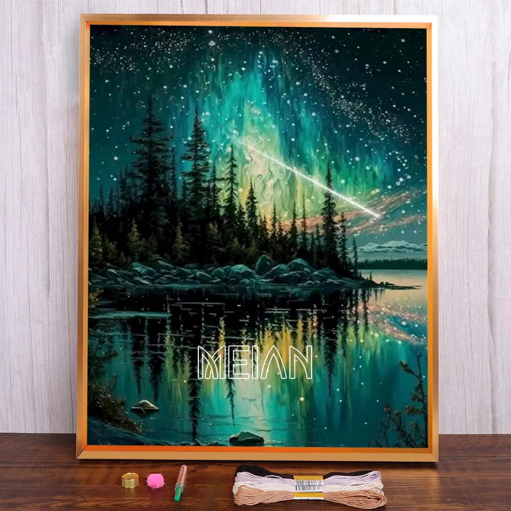MEIAN Набор для вышивания,50x70CM,14CT, Аврора
