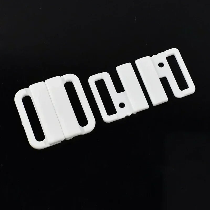 Meetee пластиковые пряжки для бюстгальтера и бикини 10/15/20/25 мм 10mm-20Sets, Белый, White