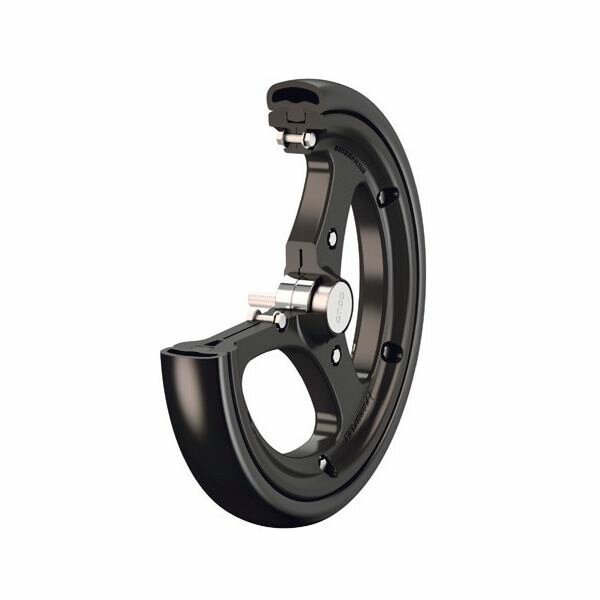 Колесо в сборе Farmflex 340х50 мм, профиль гладкий L, твердость 43S, диск PBB, ступица D 17х28 мм, подшипник NSK. Артикул 010763.03 (Otico)