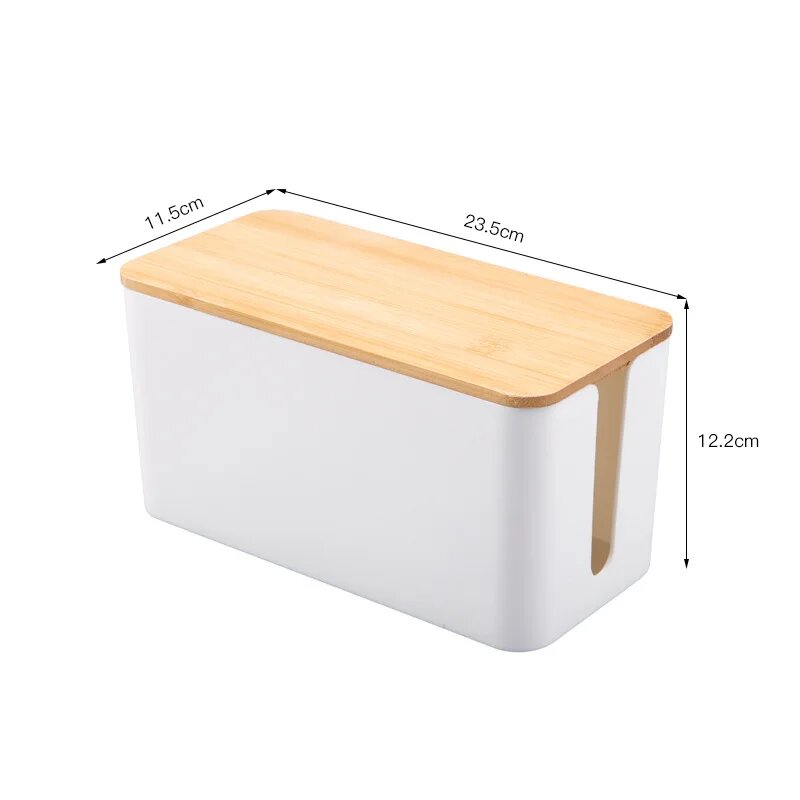 Органайзер для кабелей белый Bambu, 23.5x11.5x12.2 см