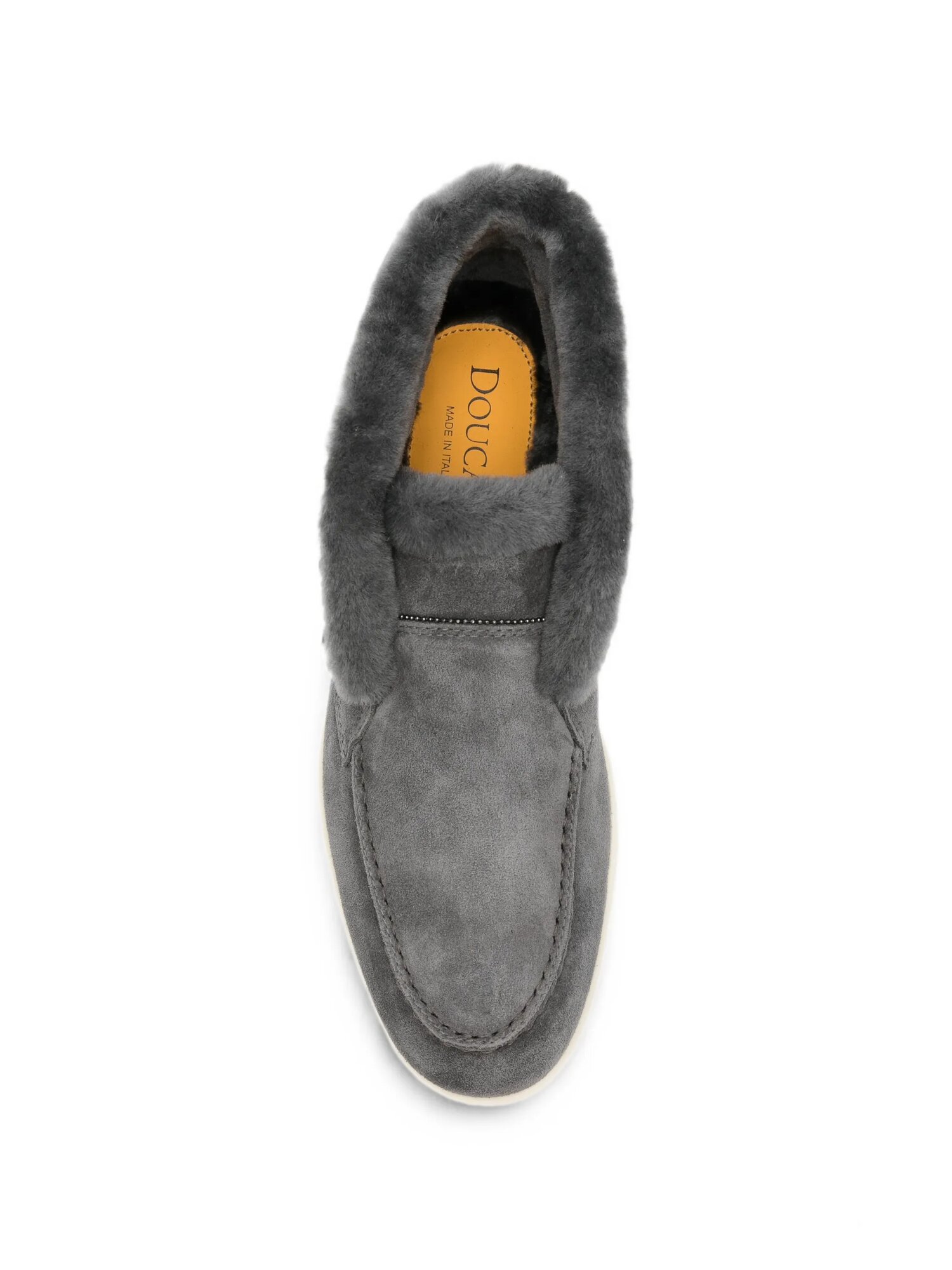 Лоферы Doucal's Shearling-trim suede loafers, размер 38 — фото 1