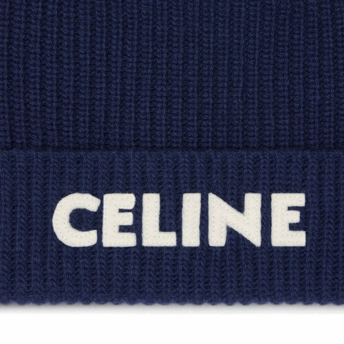 Шапка-бини CELINE для женщин, размер Ф, темно-синий — фото 1