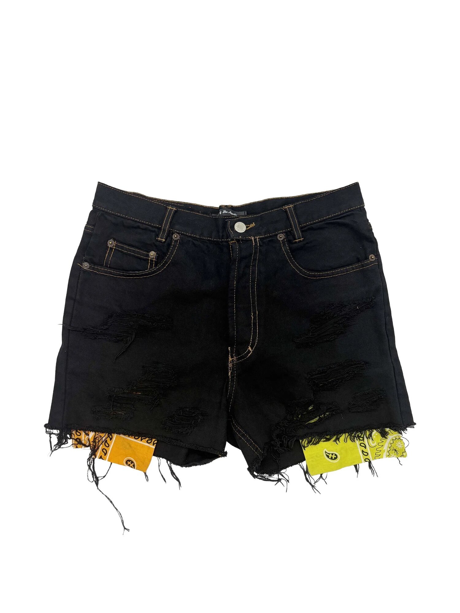 Шорты Distressed bandana-insert shorts