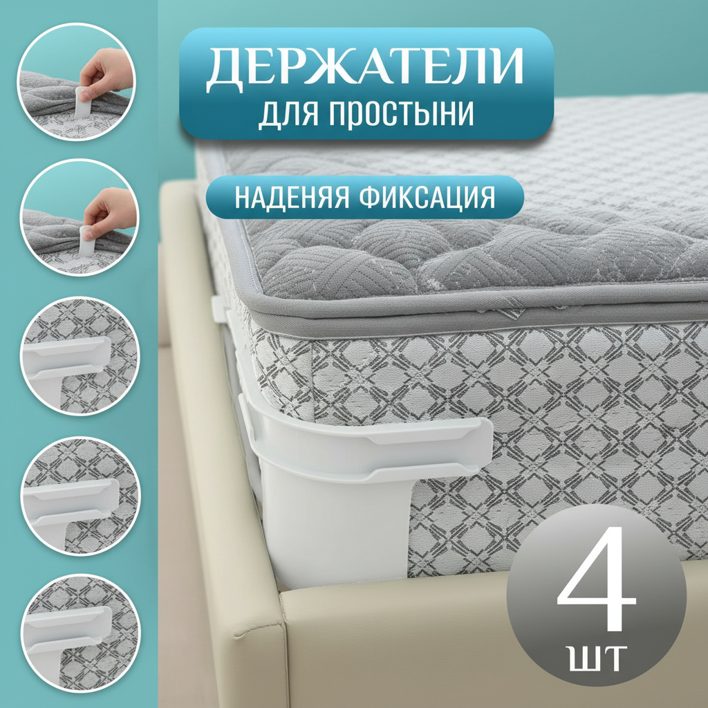 Держатель для простыни, зажимы и фиксаторы для простыни на матрас