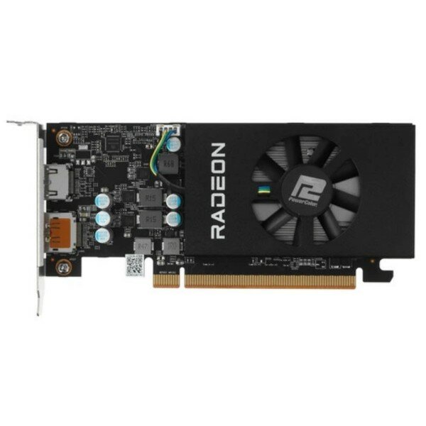 Видеокарта PowerColor Radeon RX 6400 LP (AXRX 6400 LP 4GBD6-DHV2) (PCIe 4.0. GPU 1923 МГц. 4 ГБ GDDR6. 64 бит. DisplayPort. HDMI)