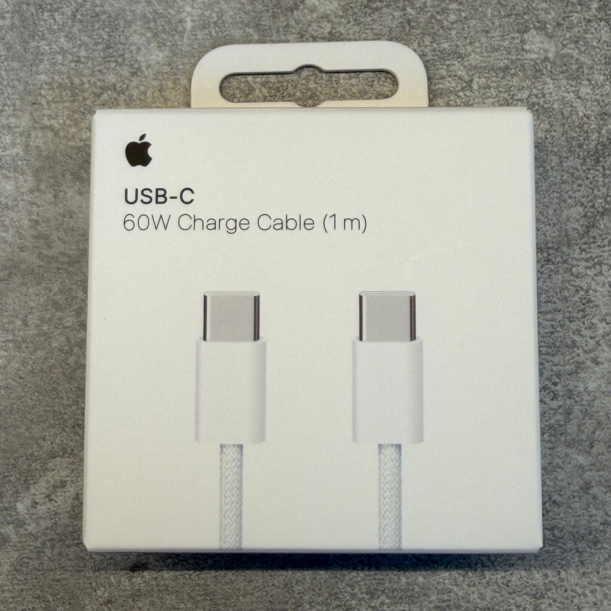 Оригинальный плетённый кабель зарядки Apple для iPhone, USB Type-C - USB Type-C, 1 метр, 1шт, Белый (mw493zm/a)
