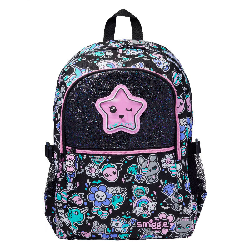 Рюкзак Smiggle большой, черный с розовым шиммер