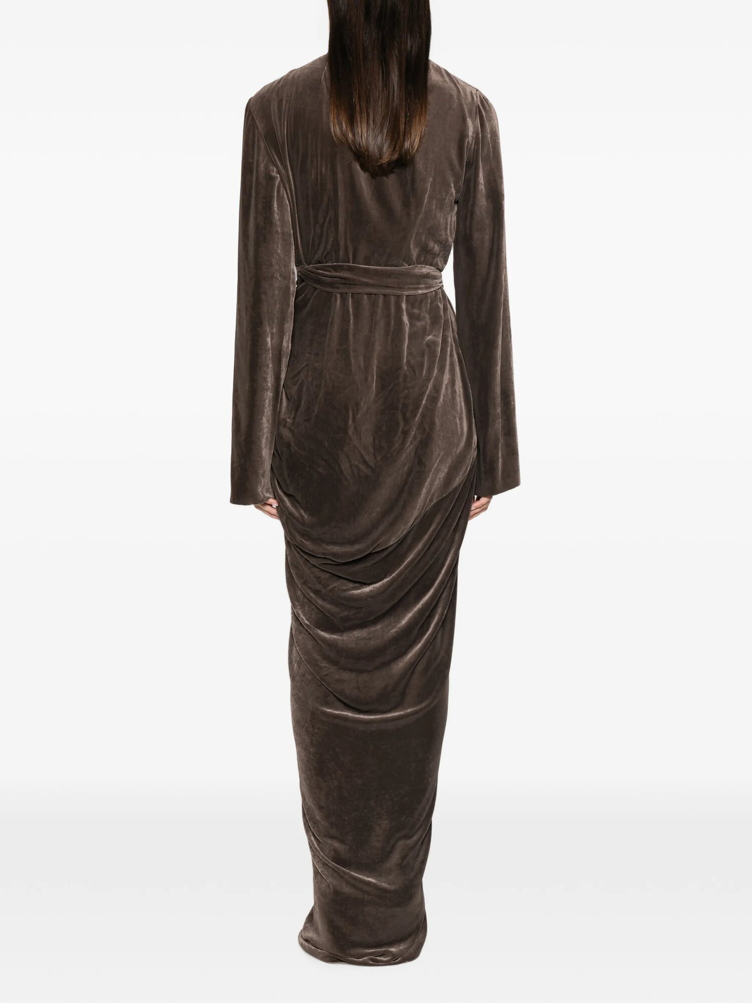 Платье Rick Owens Draped wrap maxi dress, размер 42 — фото 1